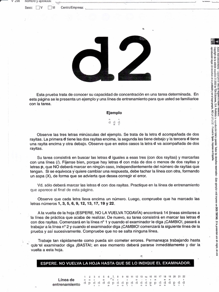 D2 Baremos Adultos 11-88 Años | PDF
