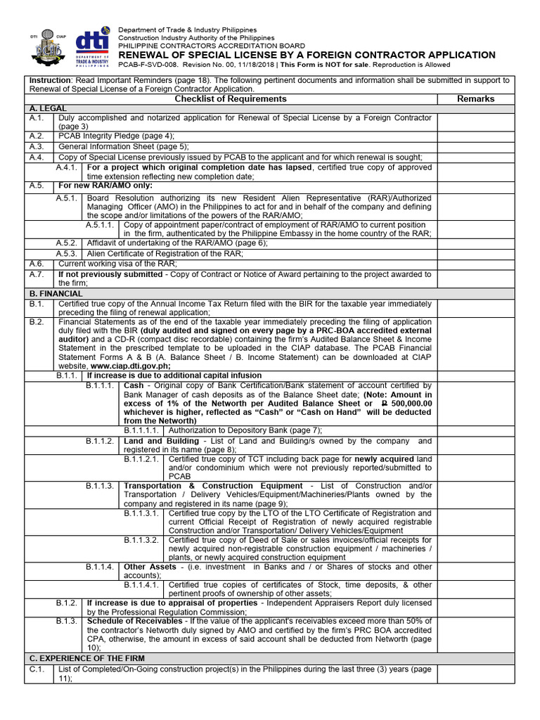 Special Renewal of Foreign Application Form - 101920172 - 0 | PDF ...