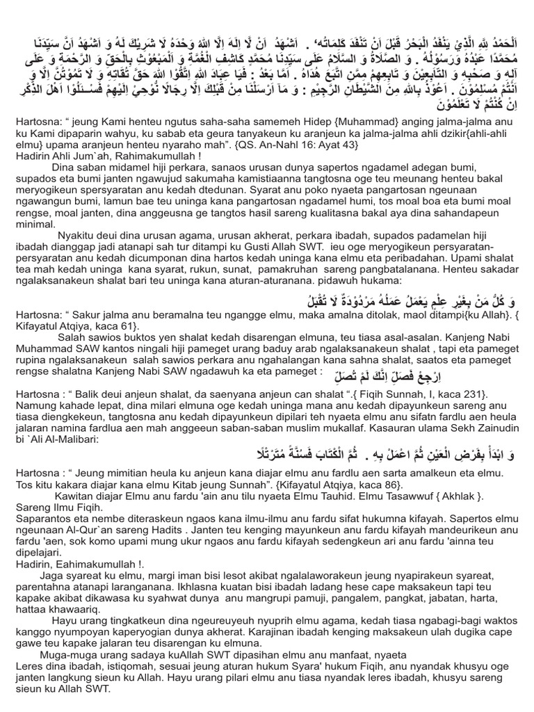 KHUTBAH JUMAAT OKTER | PDF