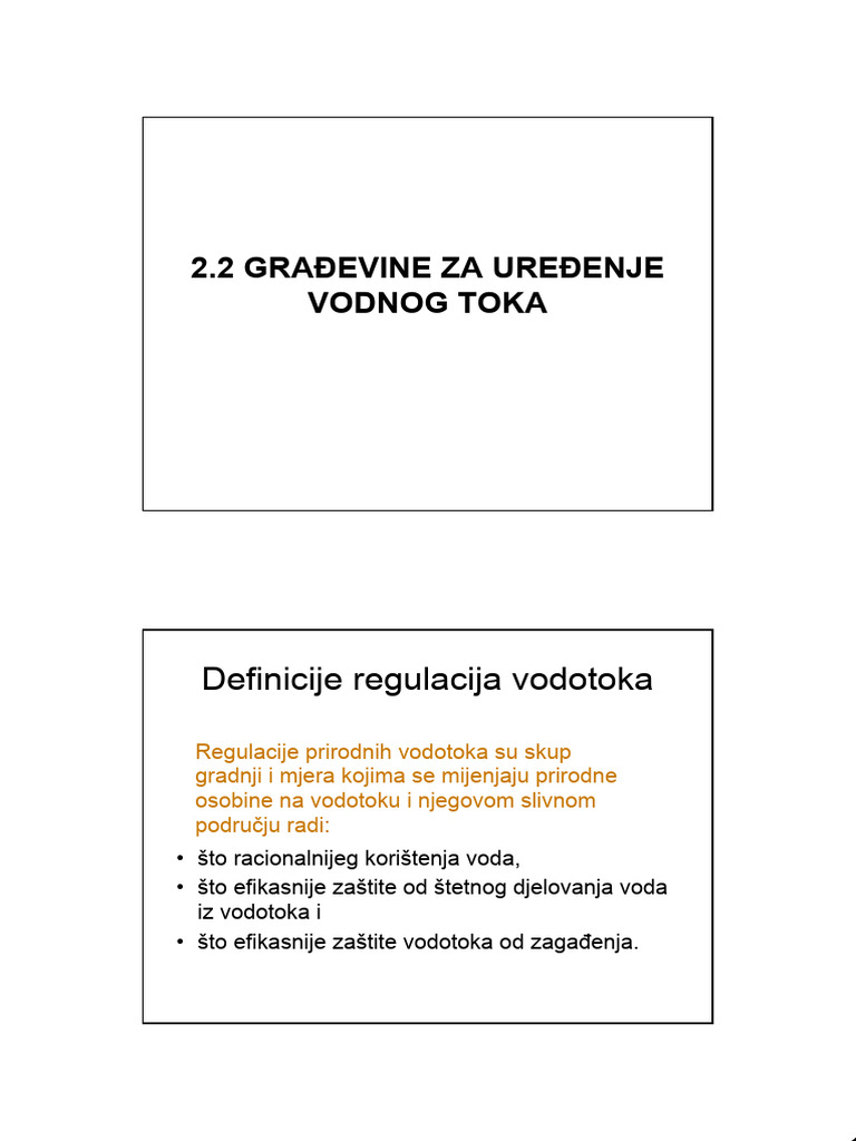 2 2 Gradevine Za Uredenje Vodnog Toka | PDF
