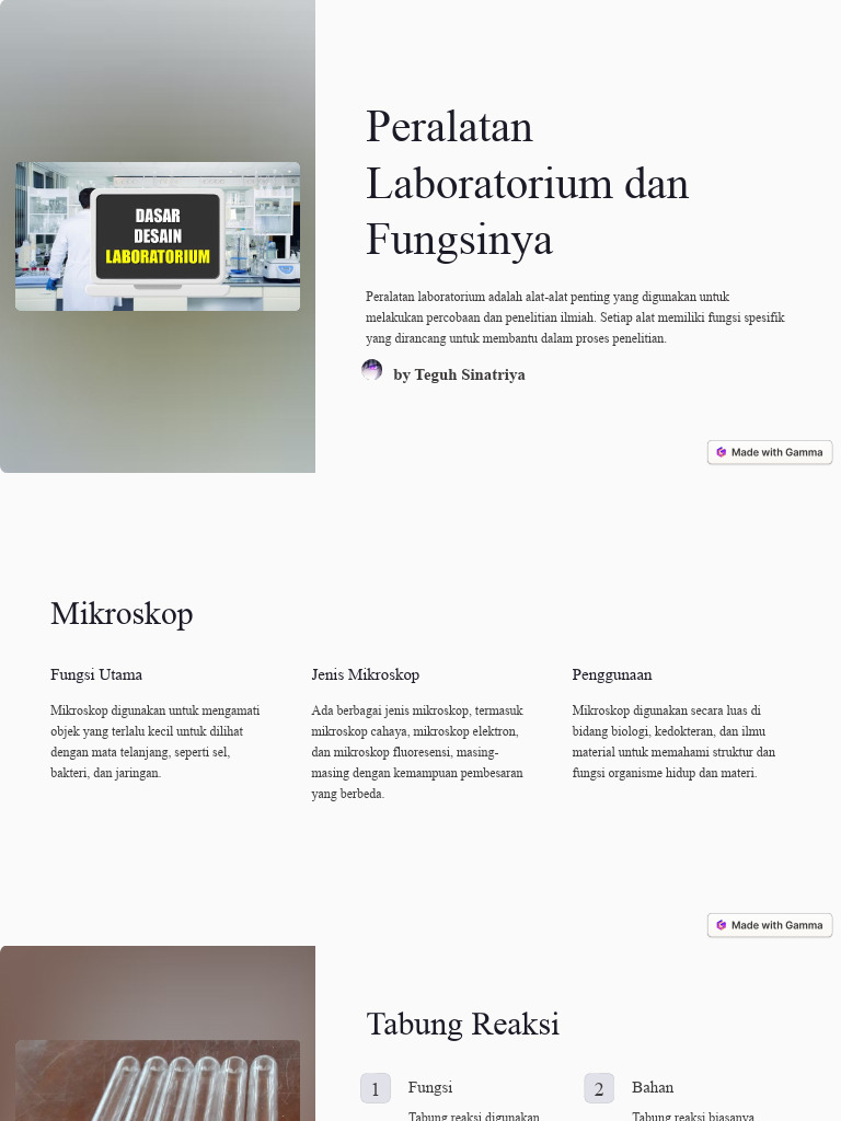 Peralatan Laboratorium Dan Fungsinya | PDF