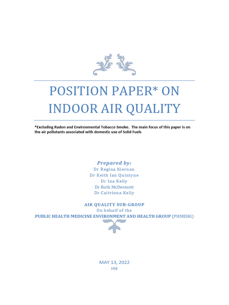 position-paper-on-indoor-air-quality | Download Free PDF | Air ...