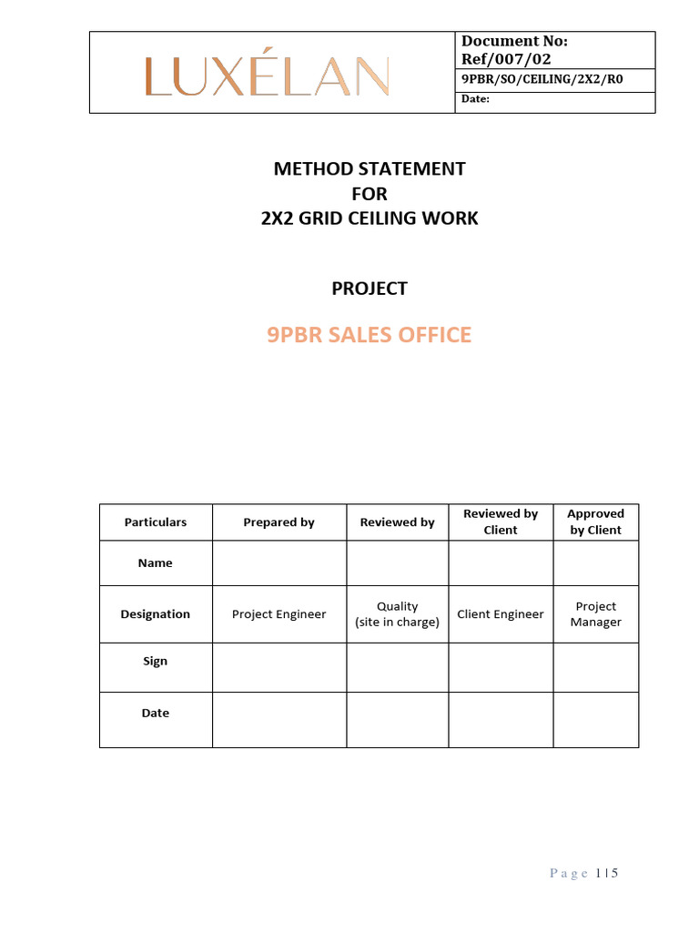 07-WMS - 2x2 Grid Ceiling - R0 | PDF
