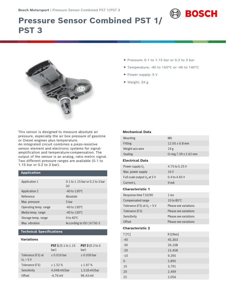 PST 3 | PDF | Power Supply | Sensor