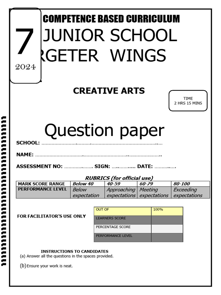 Creative Arts QS MD | PDF