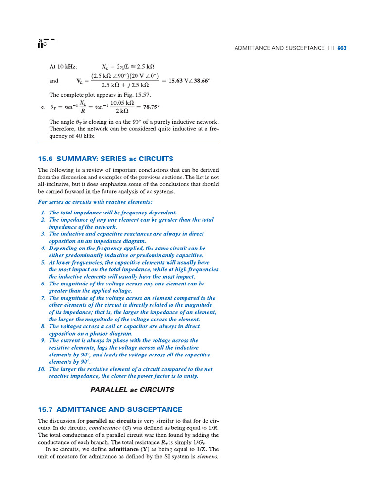 Admittance and Susceptance | PDF