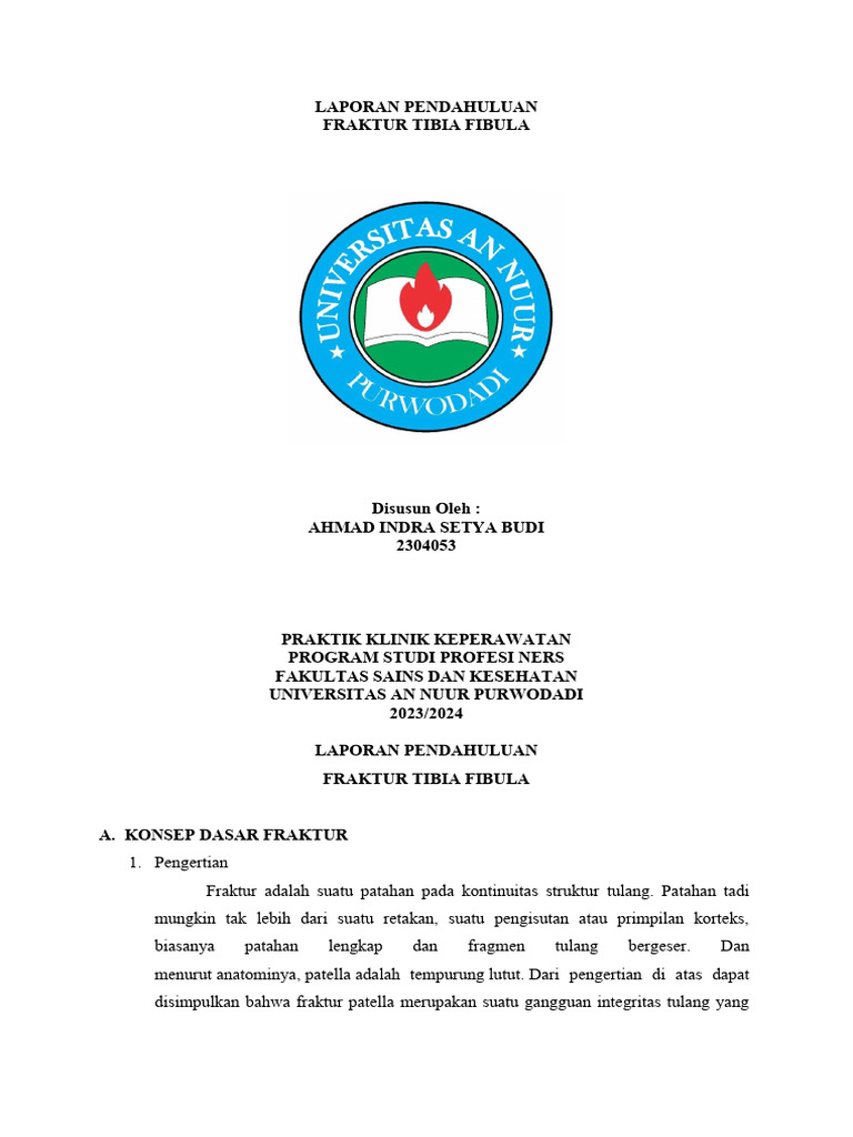 LP Fraktur Tibia | PDF | Ilmu Sosial