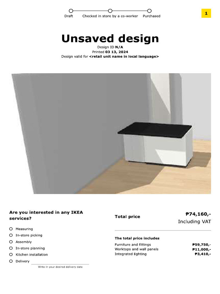 Island Table Plan Pdf