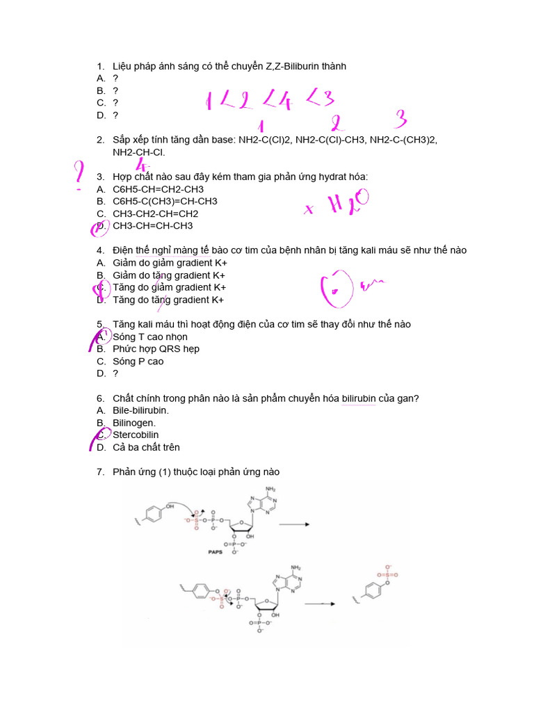 (Hóa Đc - đề) Cuối Kỳ y22 2 | PDF