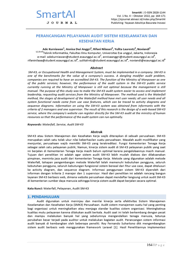 Desain Sistem Audit SM-K3 Berbasis Web | PDF