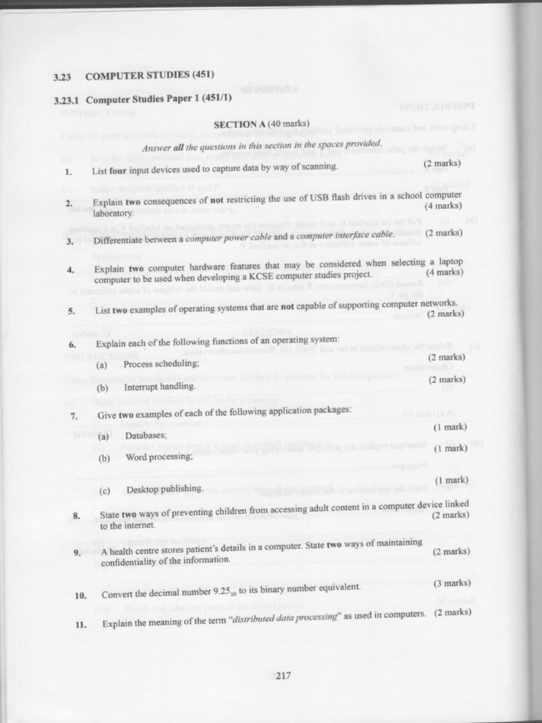 Computer Studies Paper 1 Q-Atikaschooldotorg-2022-658 | PDF