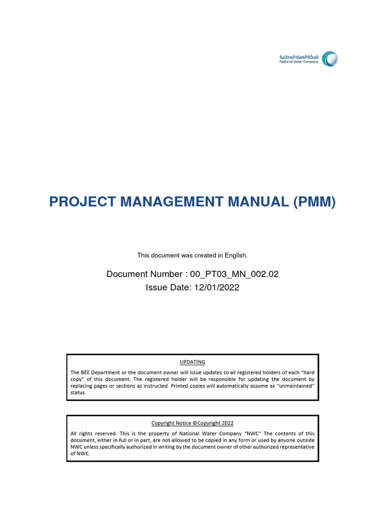 Project Management Manual (PMM) - 02 | PDF | Project Management | Risk