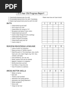 Infant/Toddler Progress Report Template | PDF | Toddler | Human Development