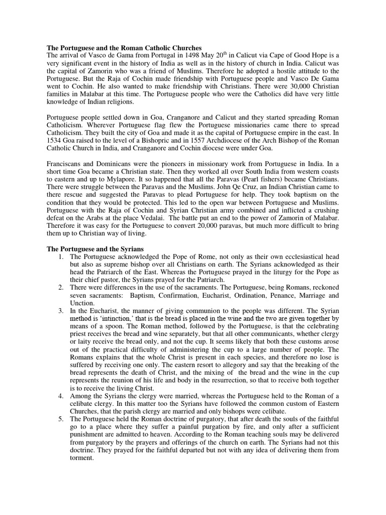 The Portuguese and The Roman Catholic Churches 7568 | PDF | Eucharist ...