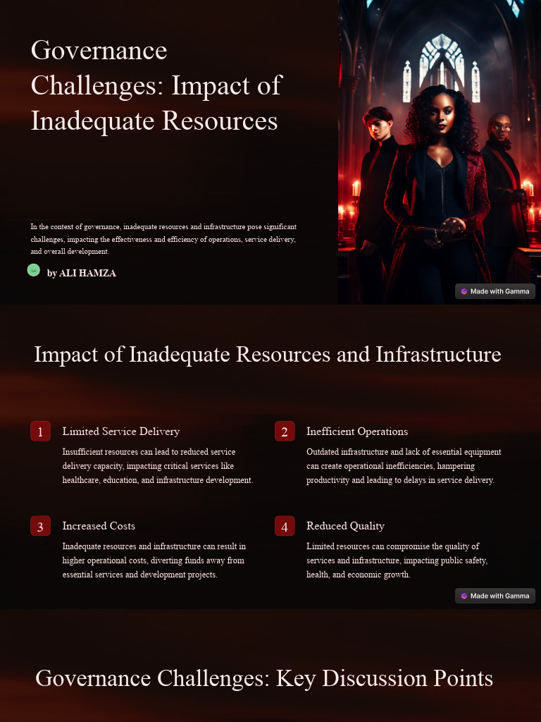 Governance Challenges Impact of Inadequate Resources | PDF | Governance ...