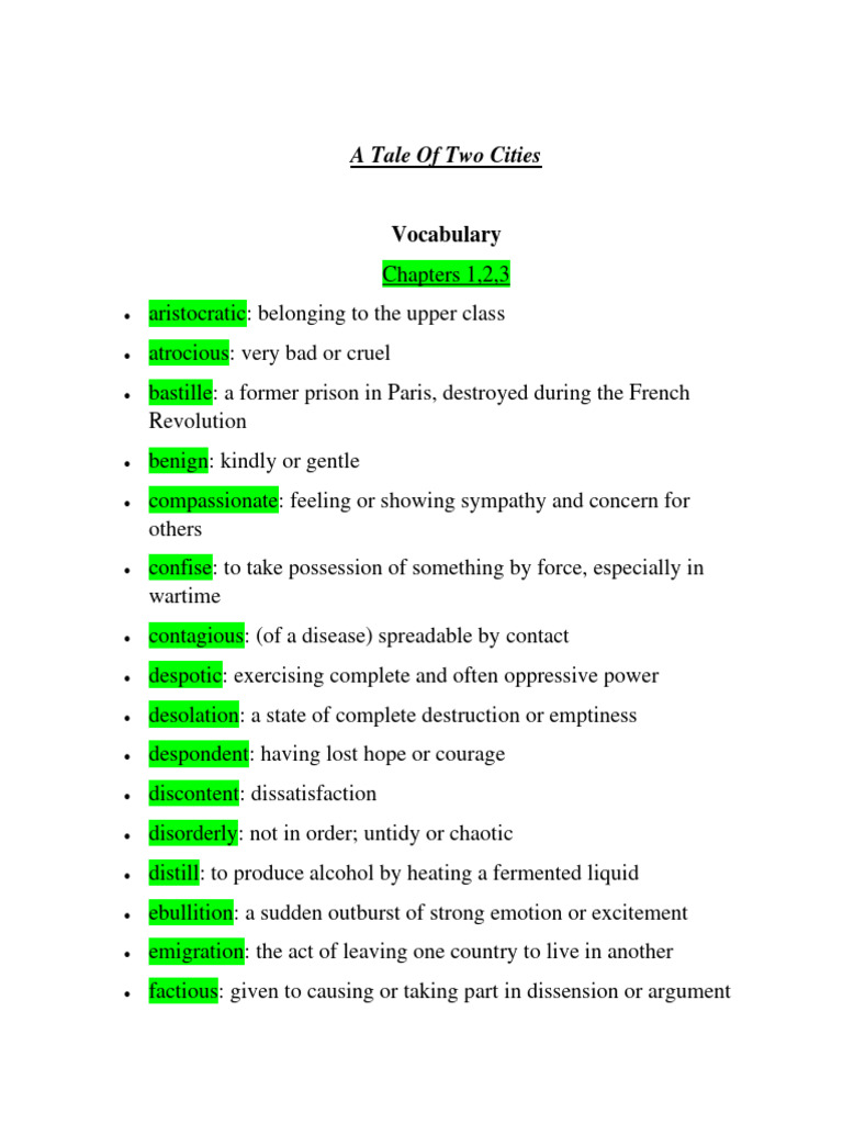 A Tale of Two Cities | PDF | Emotions