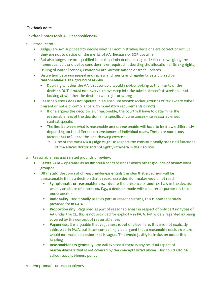 Admin Textbook Notes | PDF | Rationality | Reason