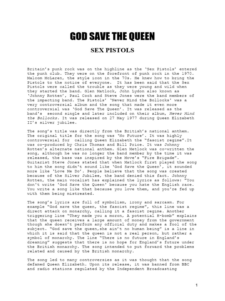 GOD SAVE THE QUEEN | PDF