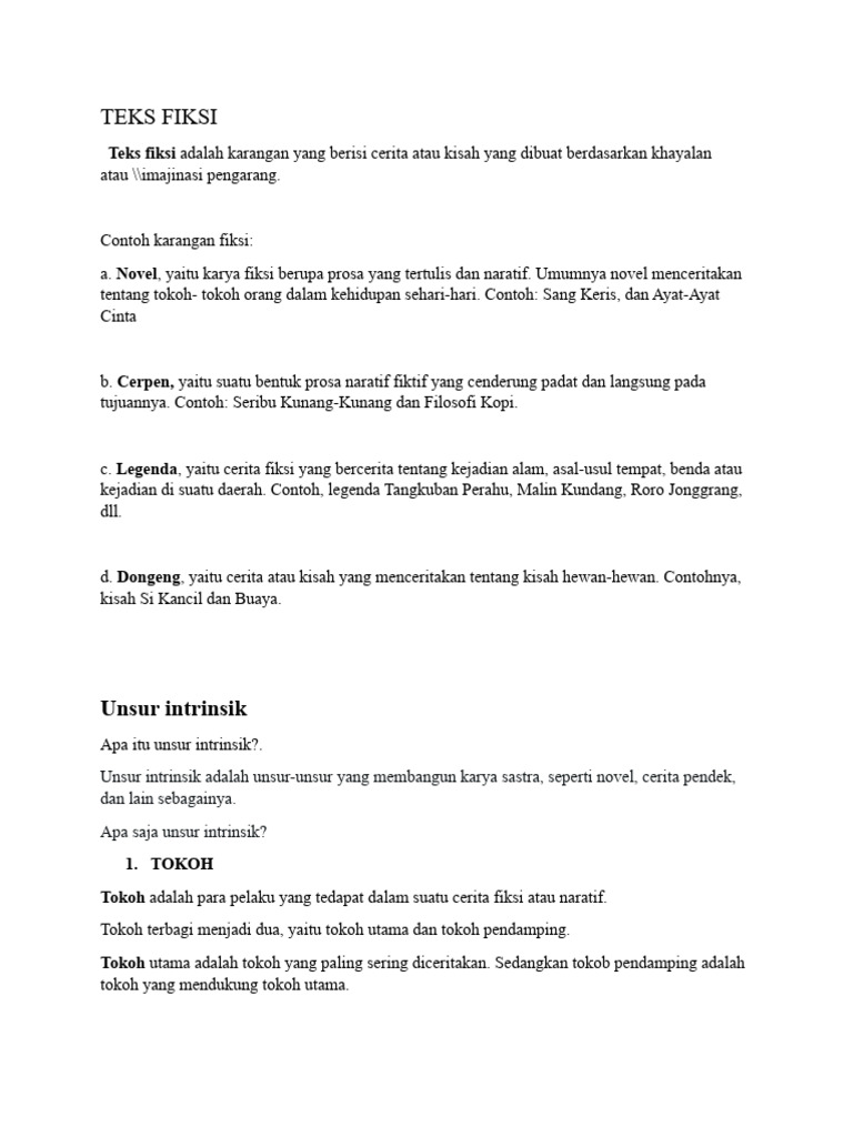 Teks Fiksi Dan Nonfiksi | PDF | Fiksi Umum