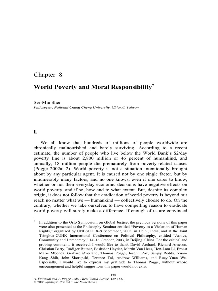 Moral Duty in Global Poverty | PDF | Poverty | Poverty & Homelessness