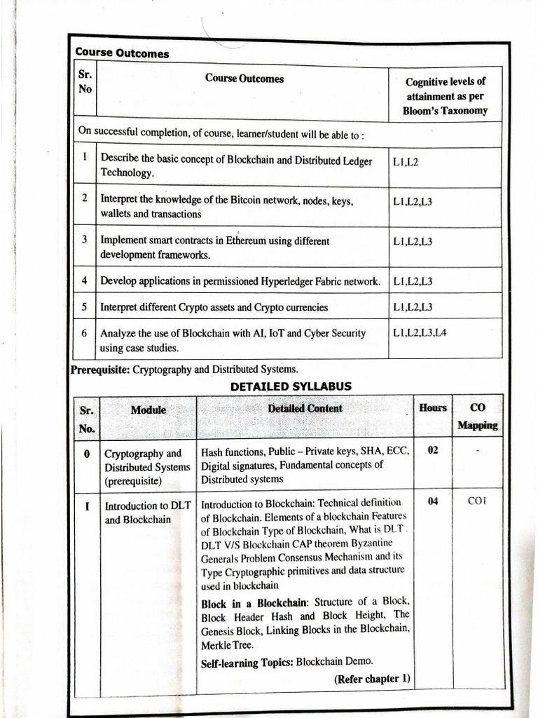 Blockchain and DLT Sem VIII | PDF