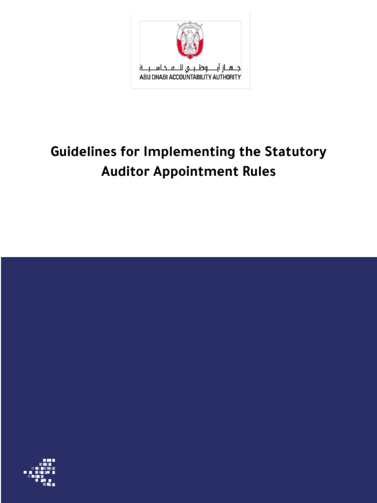 Guidelines for Statutory Auditor Appointment | PDF | Audit | Auditor's ...
