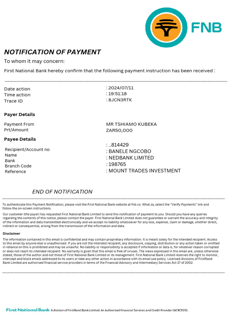 Payment Notification | PDF | Payments