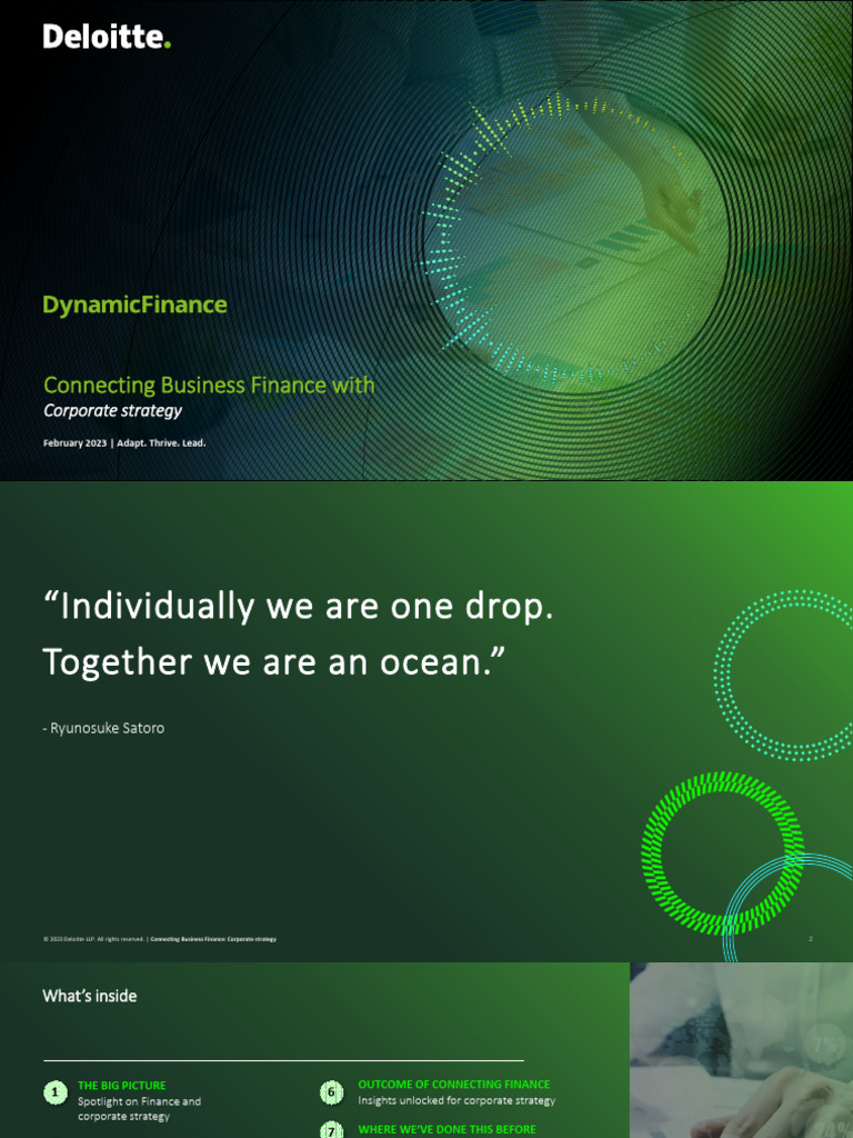 Deloitte Uk Connecting Business Finance Corporate Strategy | PDF ...