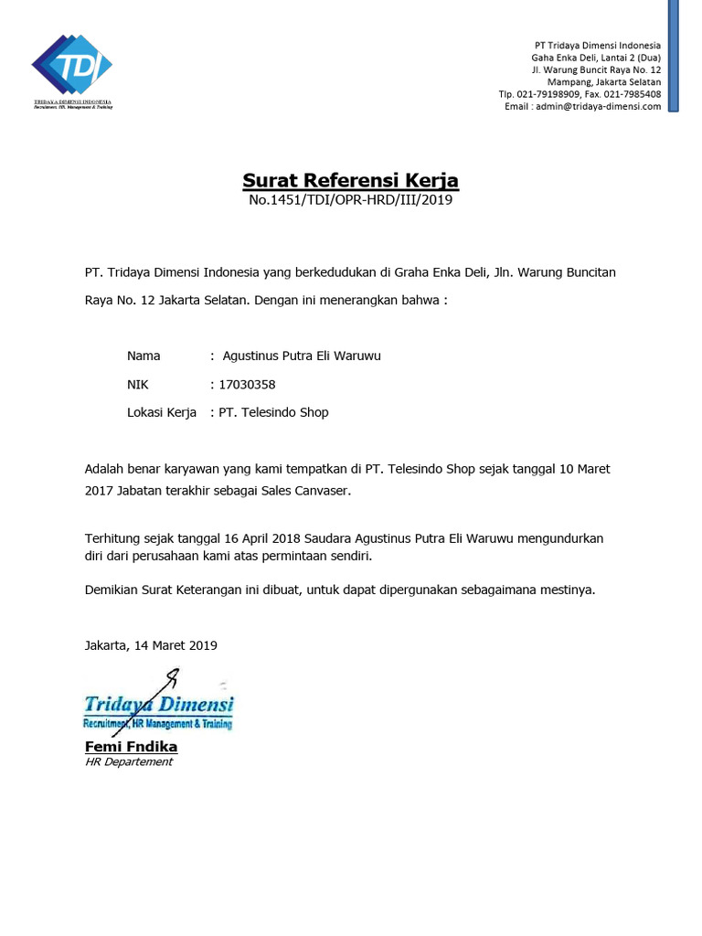 PT Tridaya Dimensi Indonesia | PDF
