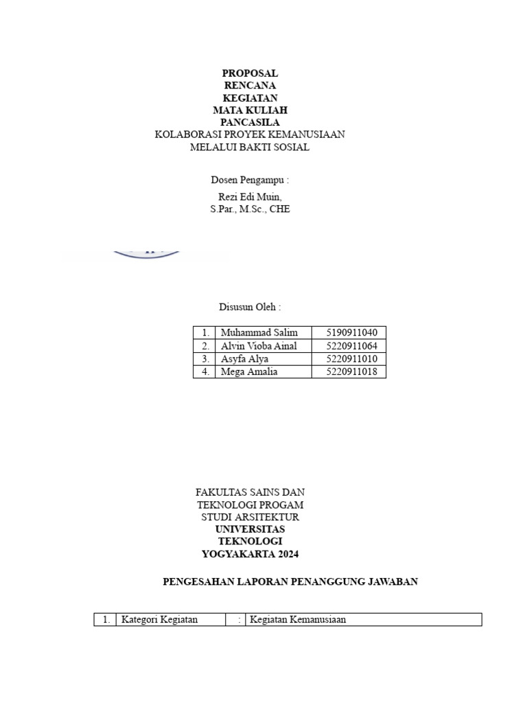 Proposal Kegiatan | PDF