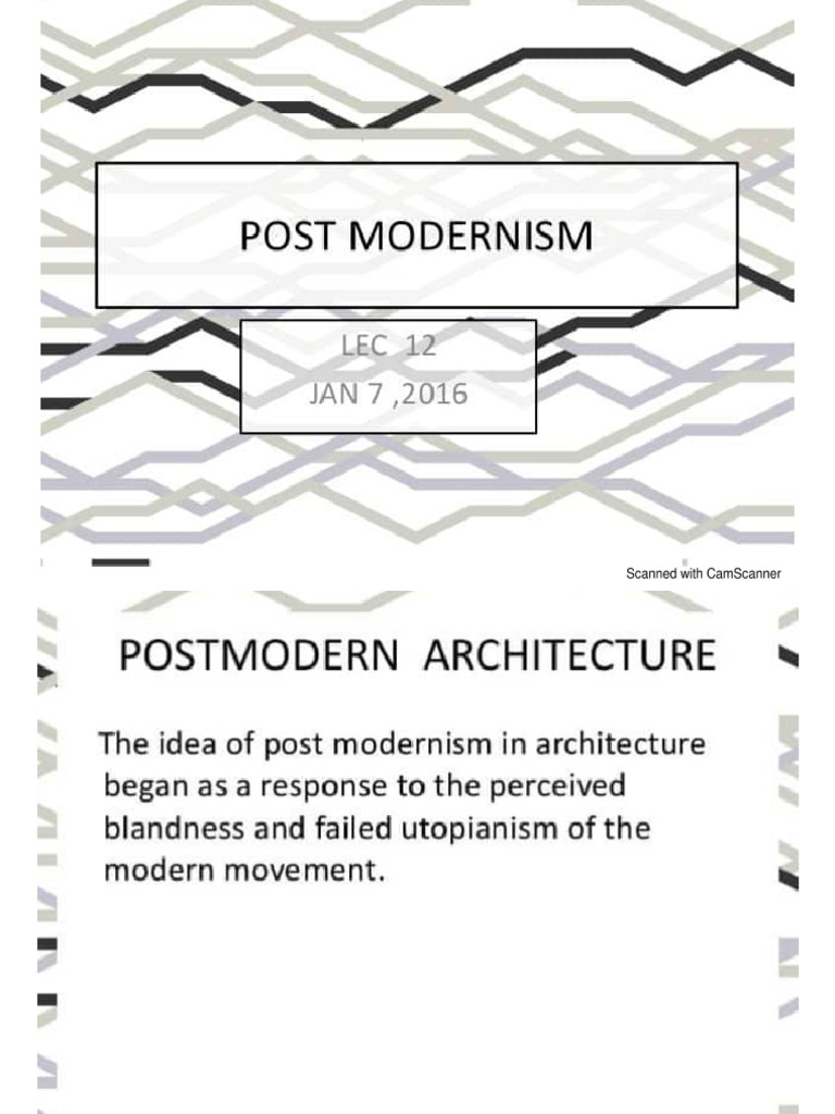 Post Modernism | PDF