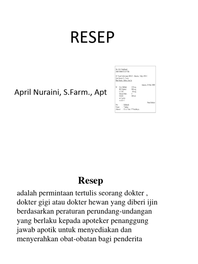 Resep Dan Copy Resep | PDF