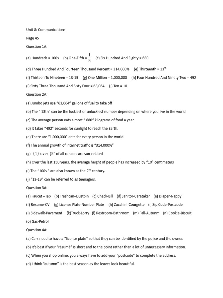 English Unit 8 Questions | PDF | Internet | Information