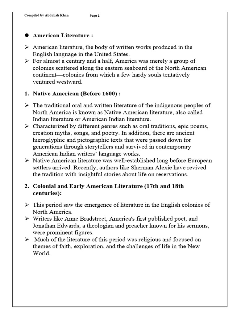 American Literature | Download Free PDF | Existentialism ...