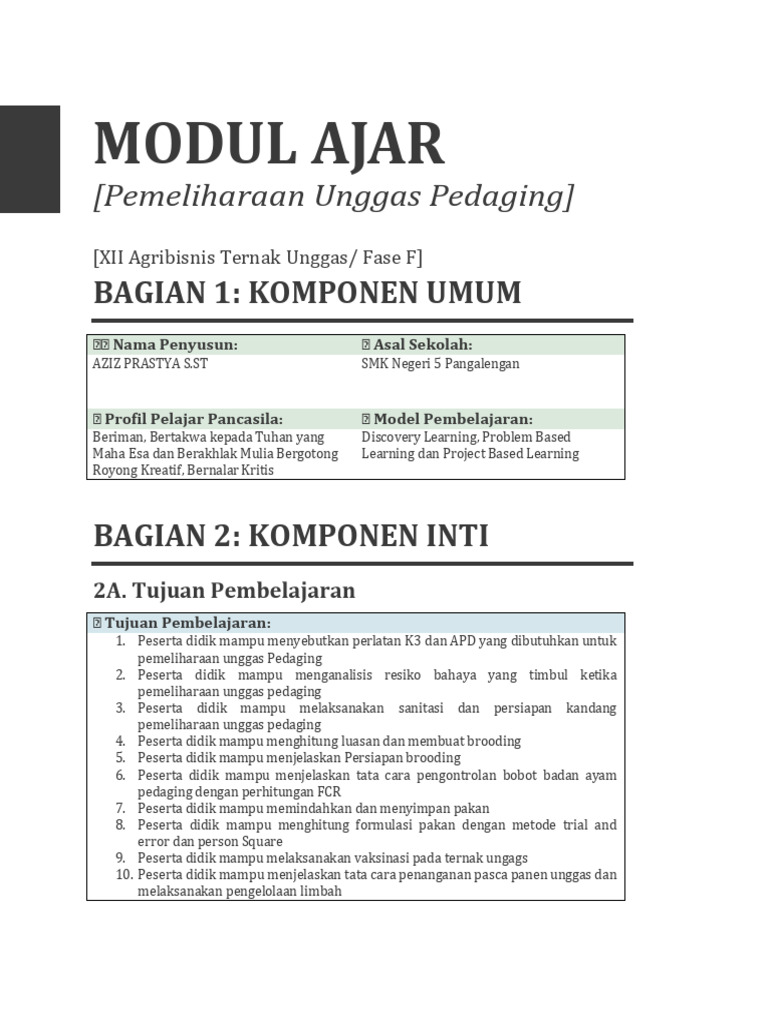 Modul Ajar Kelas 12 Pdf