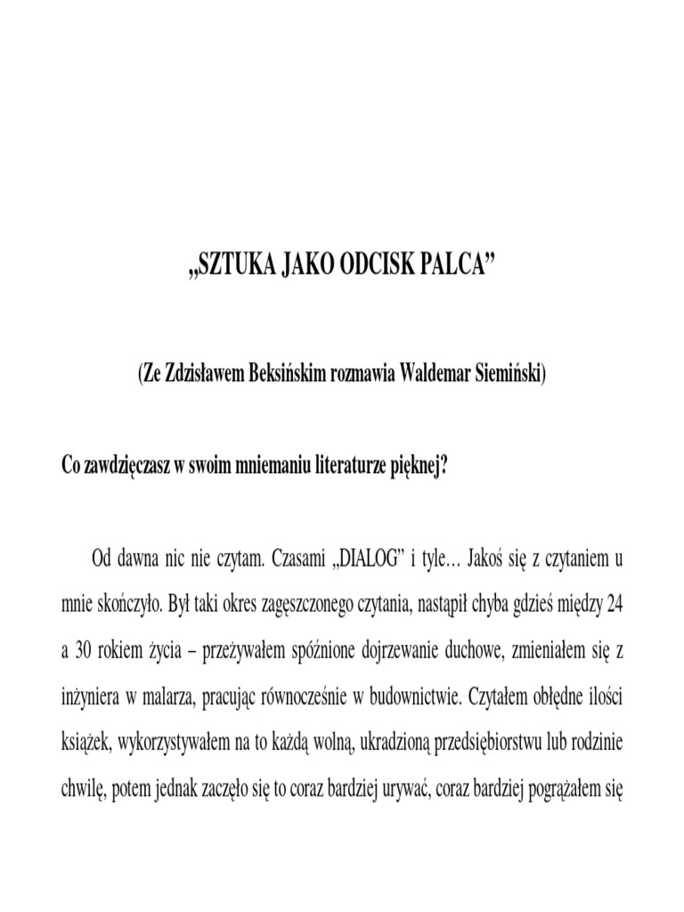 01 Sztuka Jak Odcisk Palca | PDF