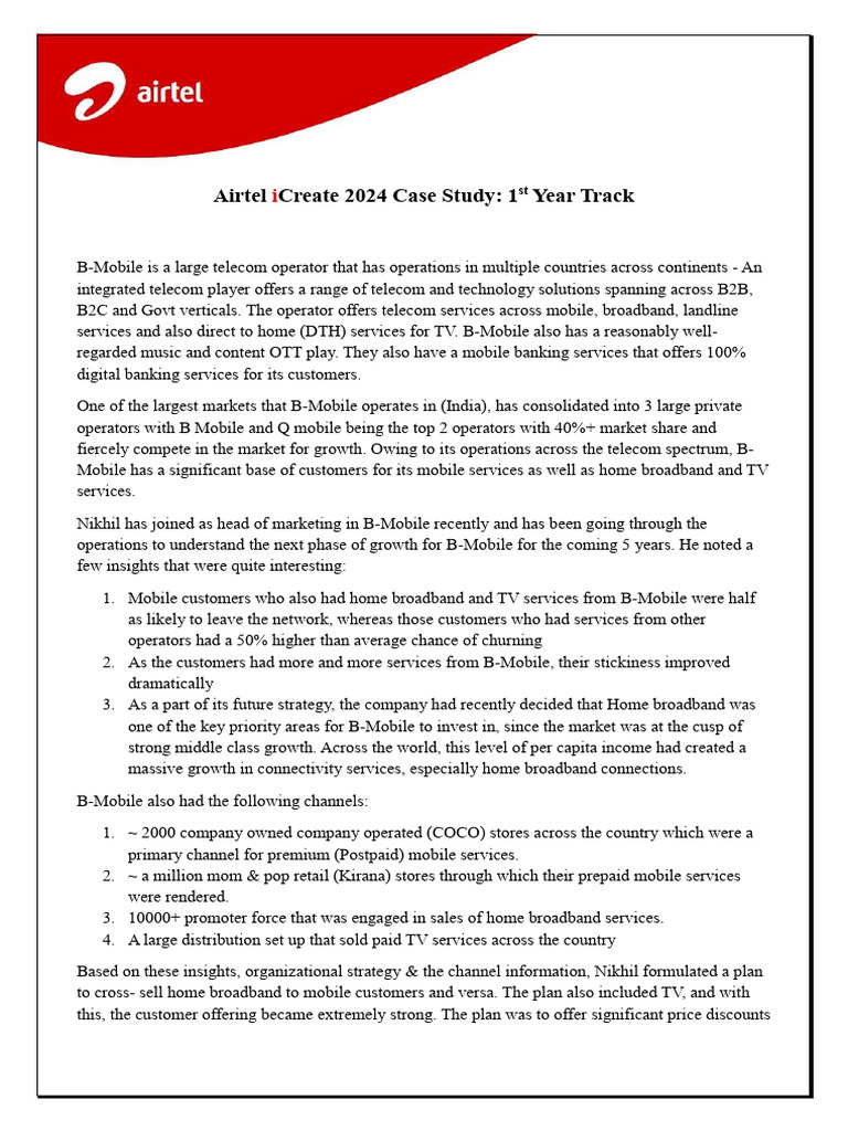 Airtel iCreate 2024: Growth Strategy Insights | PDF | T Mobile Us ...