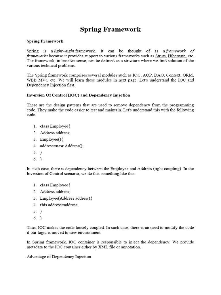 Spring Notes Unit 5 Pdf Spring Framework Web Service