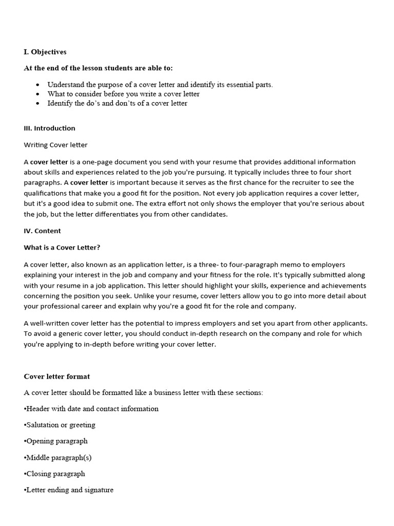 Purposive Com 24 Writing Cover Letter | PDF | Résumé | Business