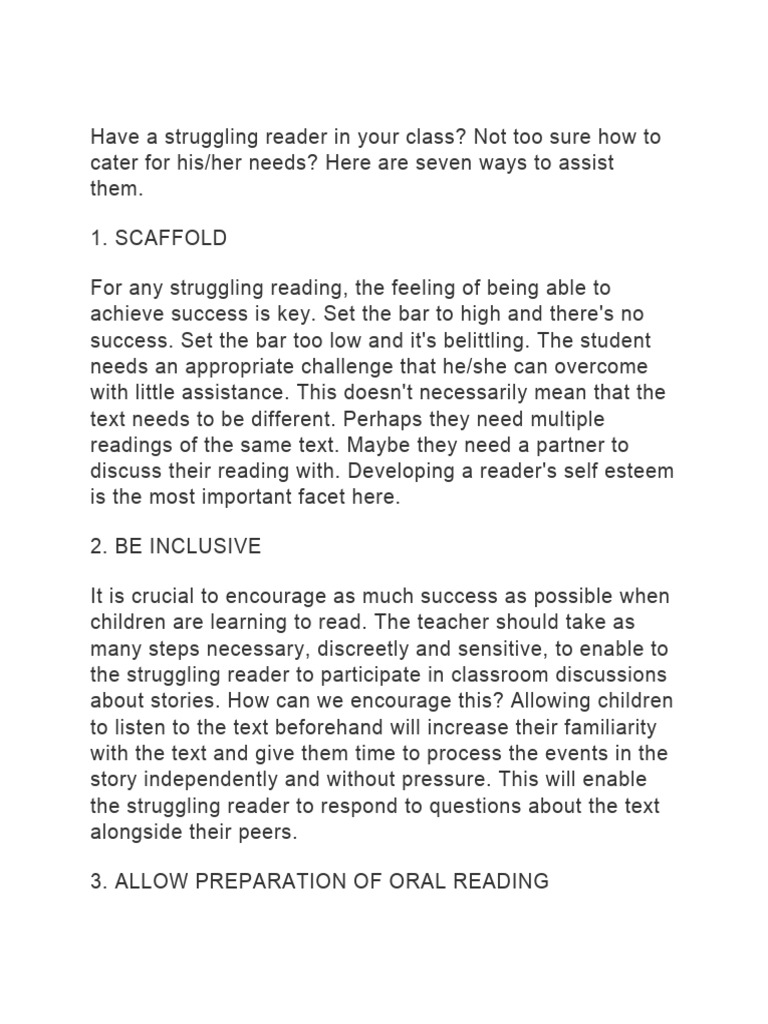 7 Strategies To Teach Reading | PDF | Teachers | Education Theory