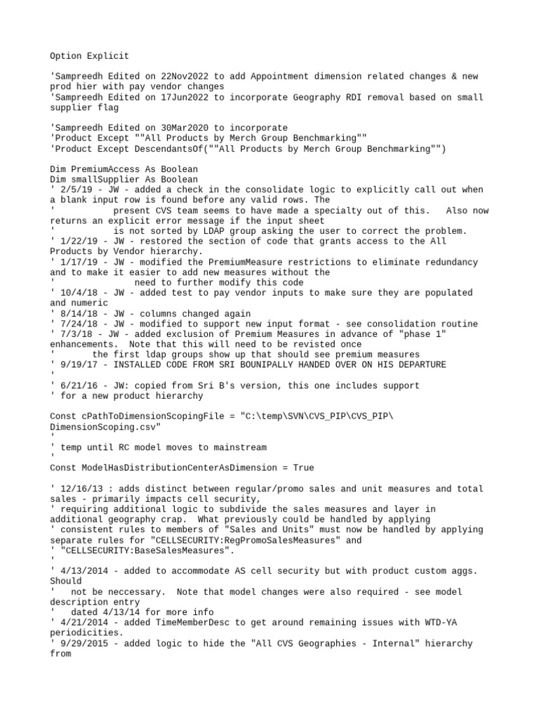 CVS Pip New Vba | PDF | Boolean Data Type | Computer Programming