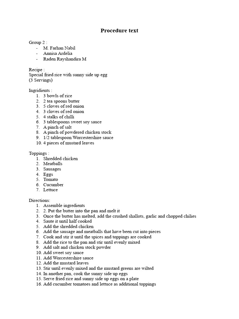 Procedure Text Grup 2 (IPA) | PDF | Wellness