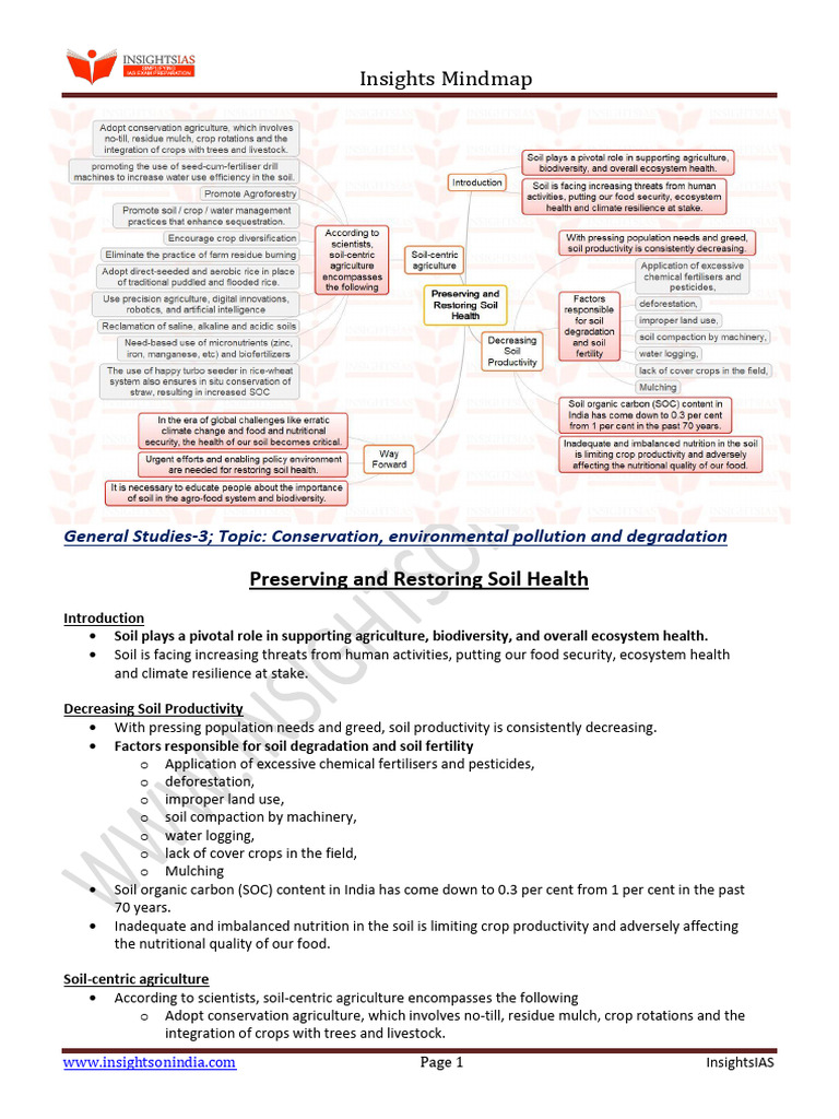 Preserving and Restoring Soil Health | PDF | Agriculture | Soil