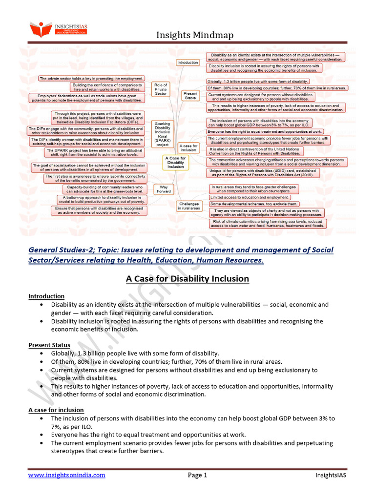 A Case For Disability Inclusion | PDF | Disability | Social Exclusion