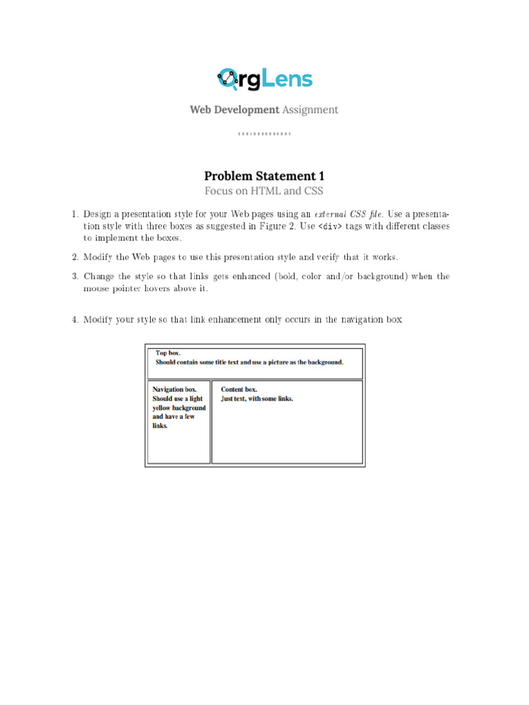 Orglens Frontend Assignment | PDF | Computer File Formats | Software Development