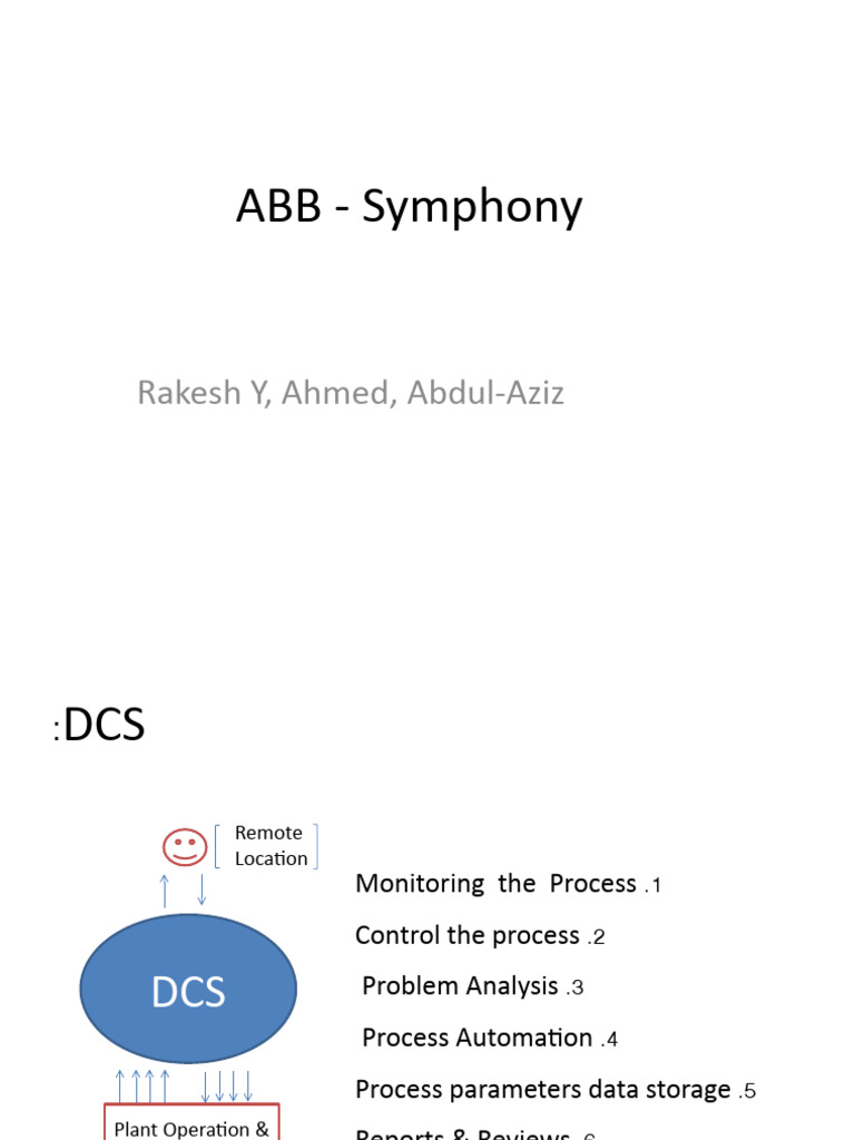 ABB Symphony DCS Presentation | PDF | Programmable Logic Controller | Input/Output