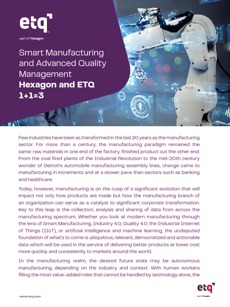 Smart Manufacturing Advanced Quality Management 0225 | PDF | Quality ...