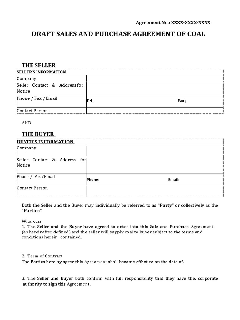 Sales & Purchase Agreement Draft - Compressed | PDF | Letter Of Credit