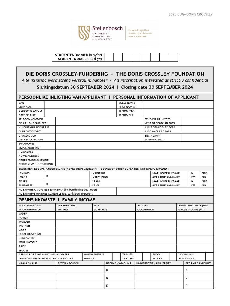 Form Doris Crossley Cug | PDF Form Doris Crossley Cug | PDF