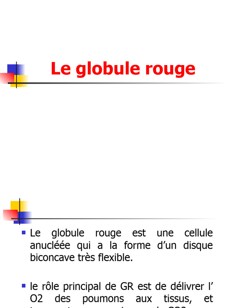 Structure et Fonction des Globules Rouges | PDF | Membrane cellulaire ...